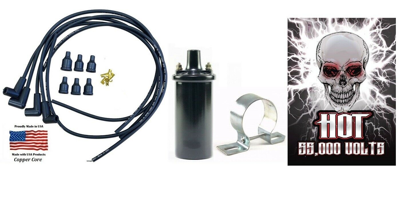 MMTractorParts.com: Spark plug wire set & 12 Volt Hot Coil 4 Cylinder ...
