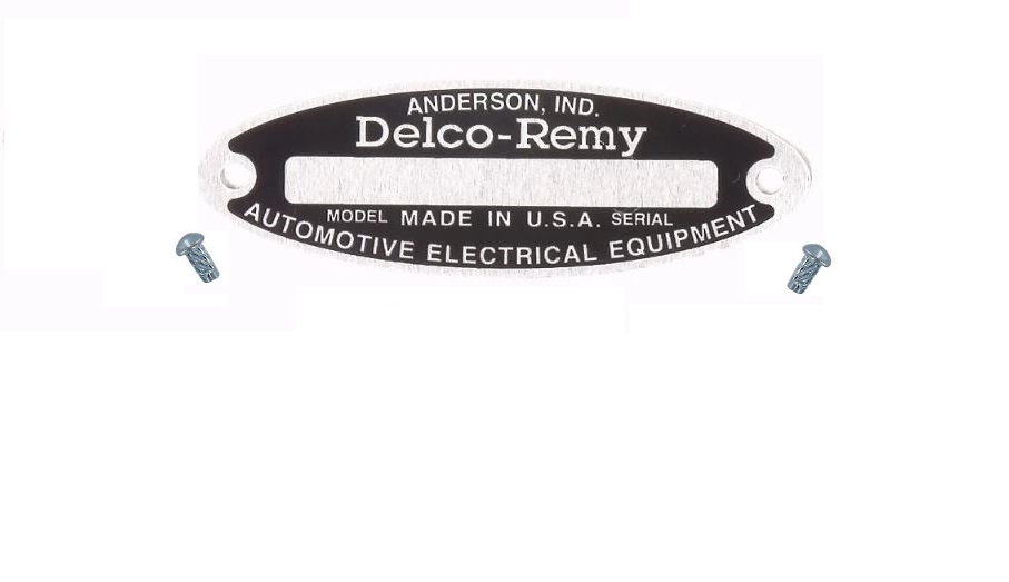 MMTractorParts.com: Delco Remy ID Tag for Distributor - Generator - Starter
