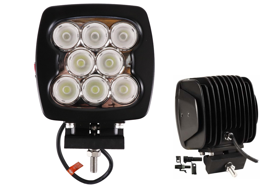MMTractorParts.com: Square LED Flood Beam Light / Lamp - 6400 Lumens