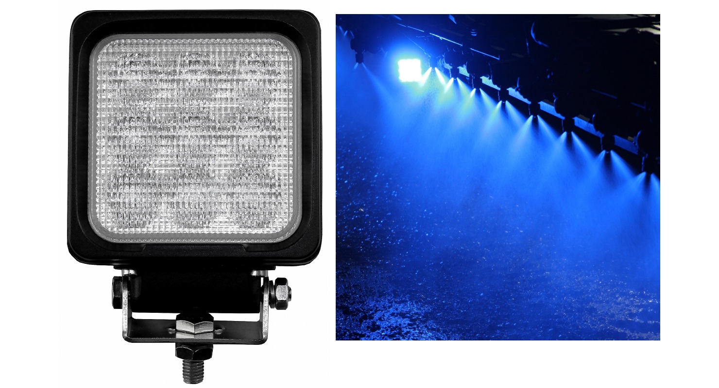 MMTractorParts.com: Blue LED Flood Beam Sprayer Boom Light - 2160 Lumens