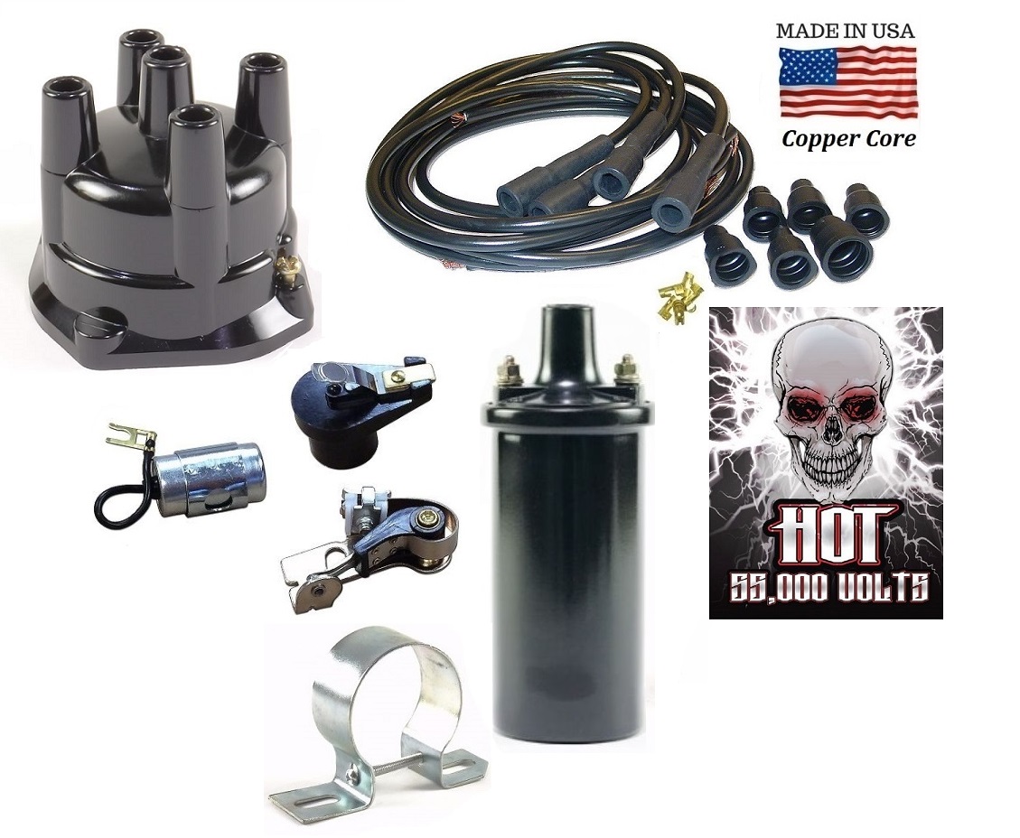 MMTractorParts.com: Distributor Ignition Tune up Kit & 12 Hot Volt Coil ...