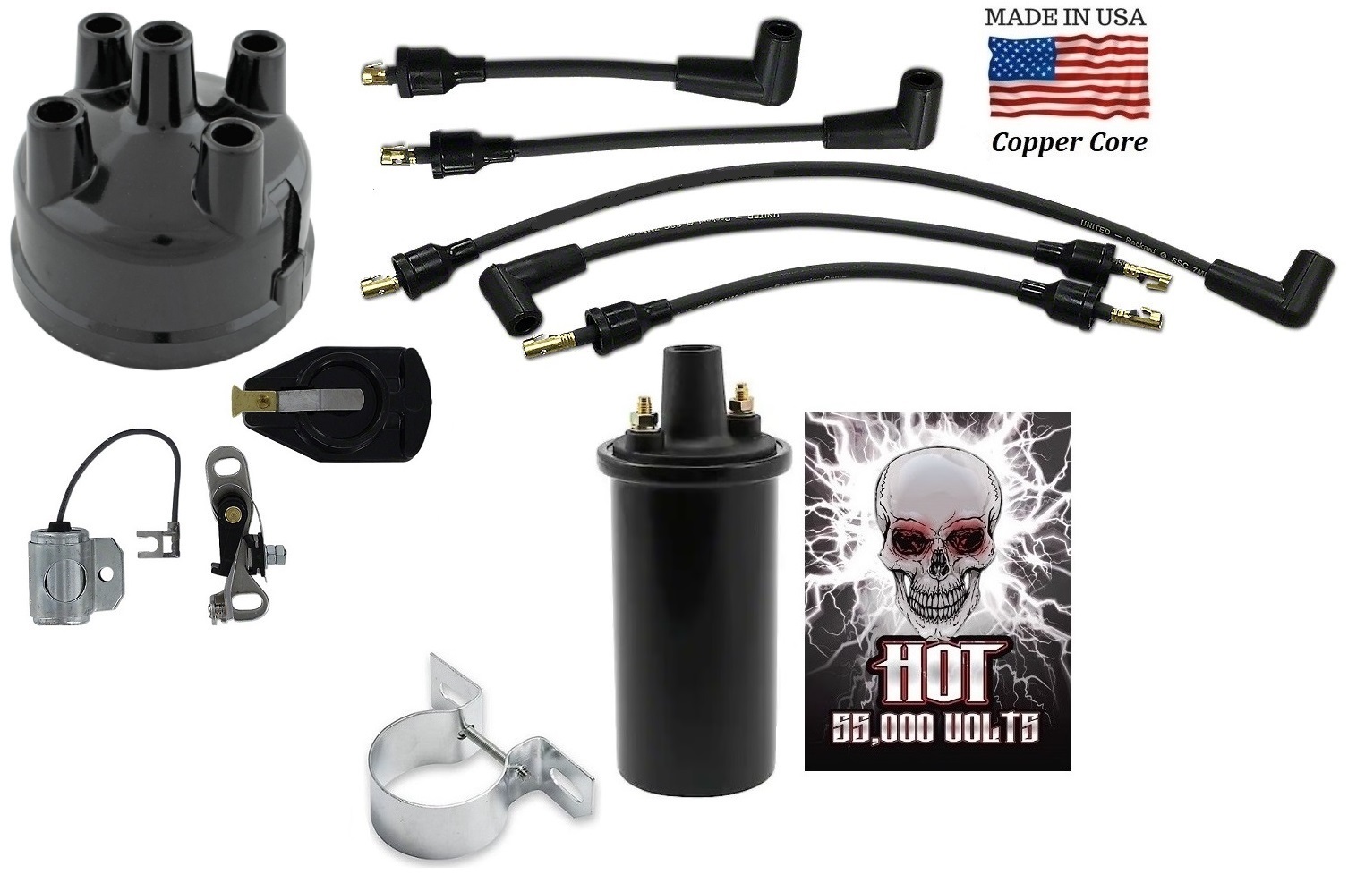 MMTractorParts.com: Distributor Ignition Tune up Kit & 12V Hot Coil ...