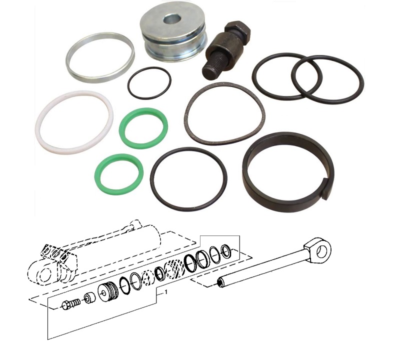 MMTractorParts.com: RE61543 Hydraulic Steering Cylinder Seal Kit - John ...