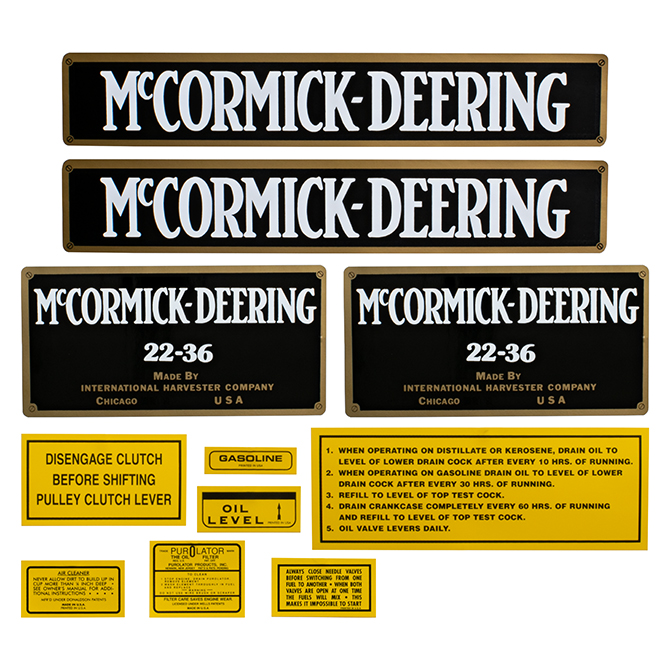 MMTractorParts.com: Complete Decal Kit - McCormick Deering 22-36