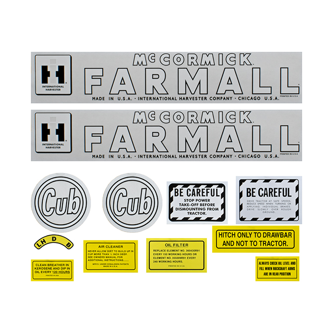 MMTractorParts.com: Decal Kit IH Farmall Cub Tractor