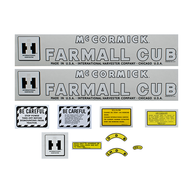 MMTractorParts.com: Decal Kit IH Farmall Cub Tractor