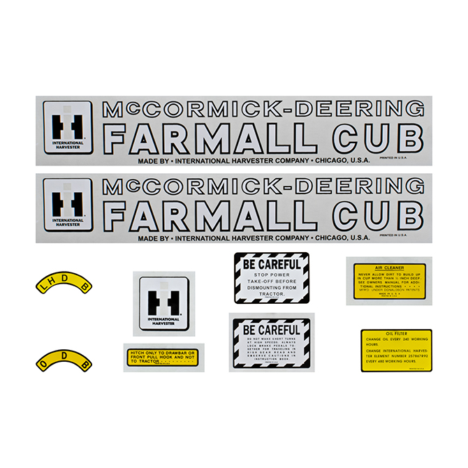 MMTractorParts.com: Decal Kit IH Farmall Cub Tractor