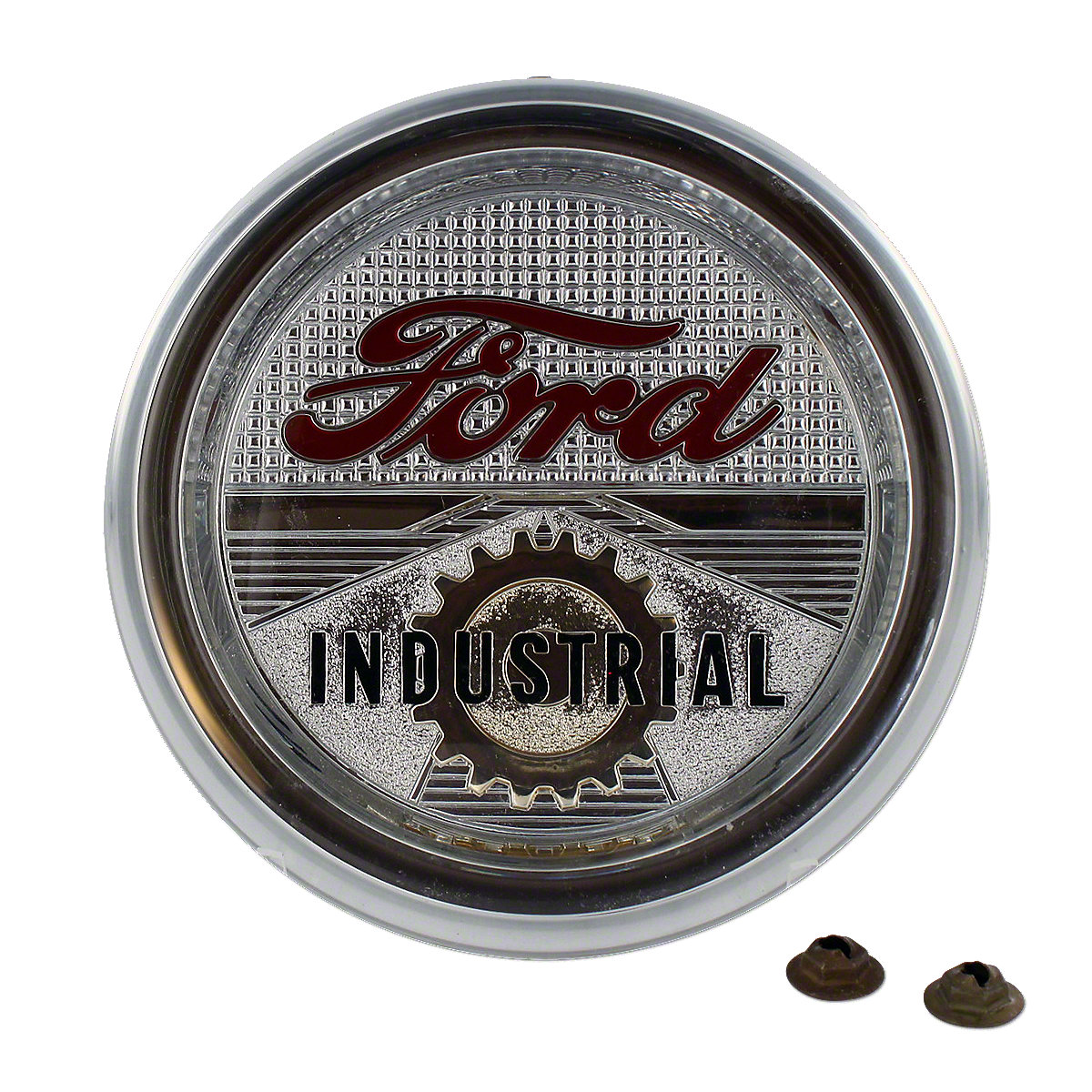 MMTractorParts.com: 312718 Front Hood Emblem - Ford Industrial Tractor