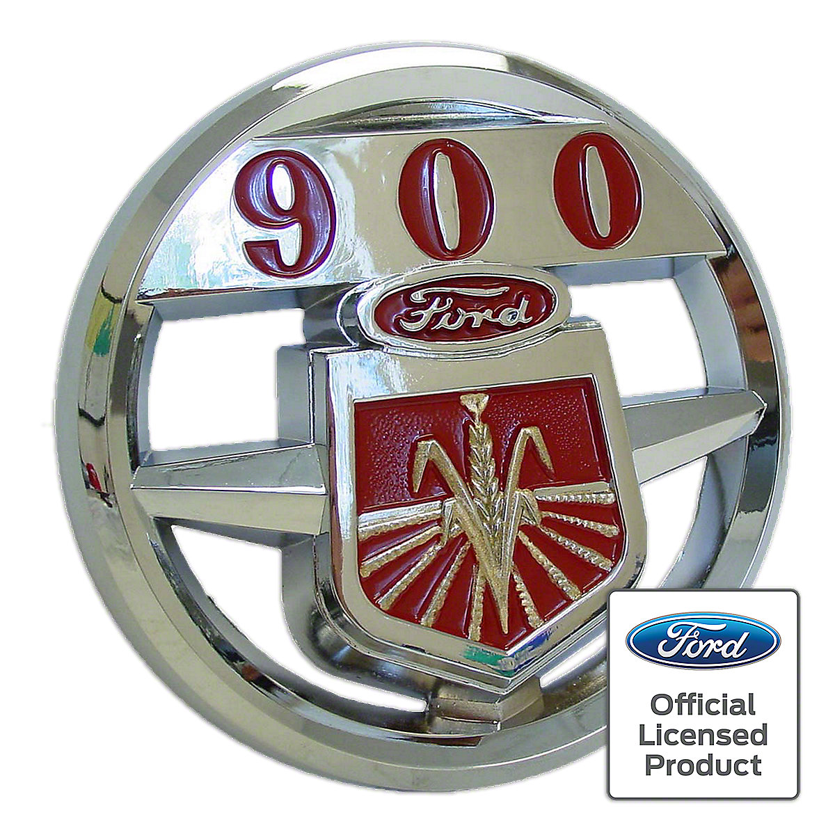 MMTractorParts.com: NDB16600A Front Hood Emblem - Ford Tractor